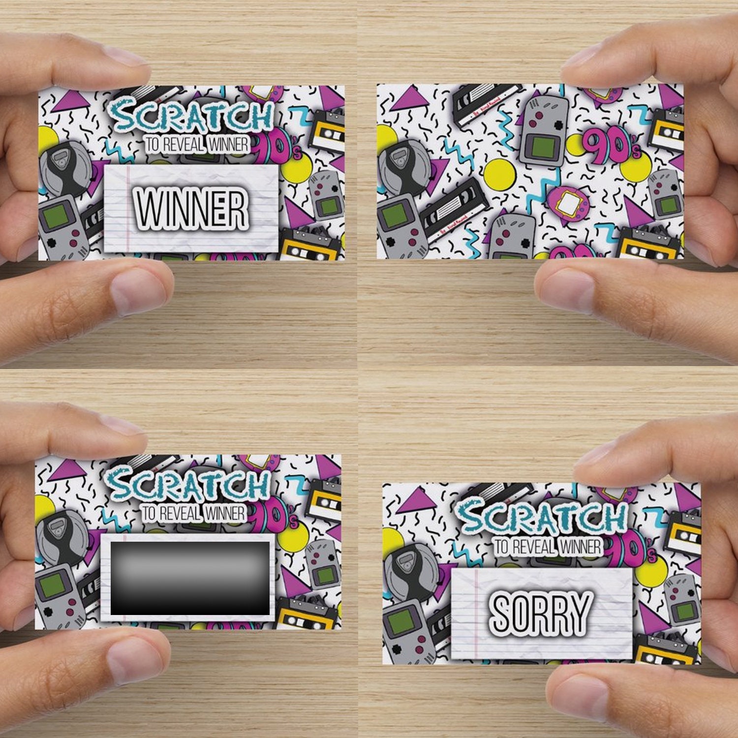 90s Theme Scratch off Baby Shower Bridal Shower Game 90s - Etsy