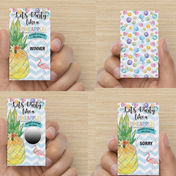 Let's Party like a pineapple theme Scratch off Baby | Etsy