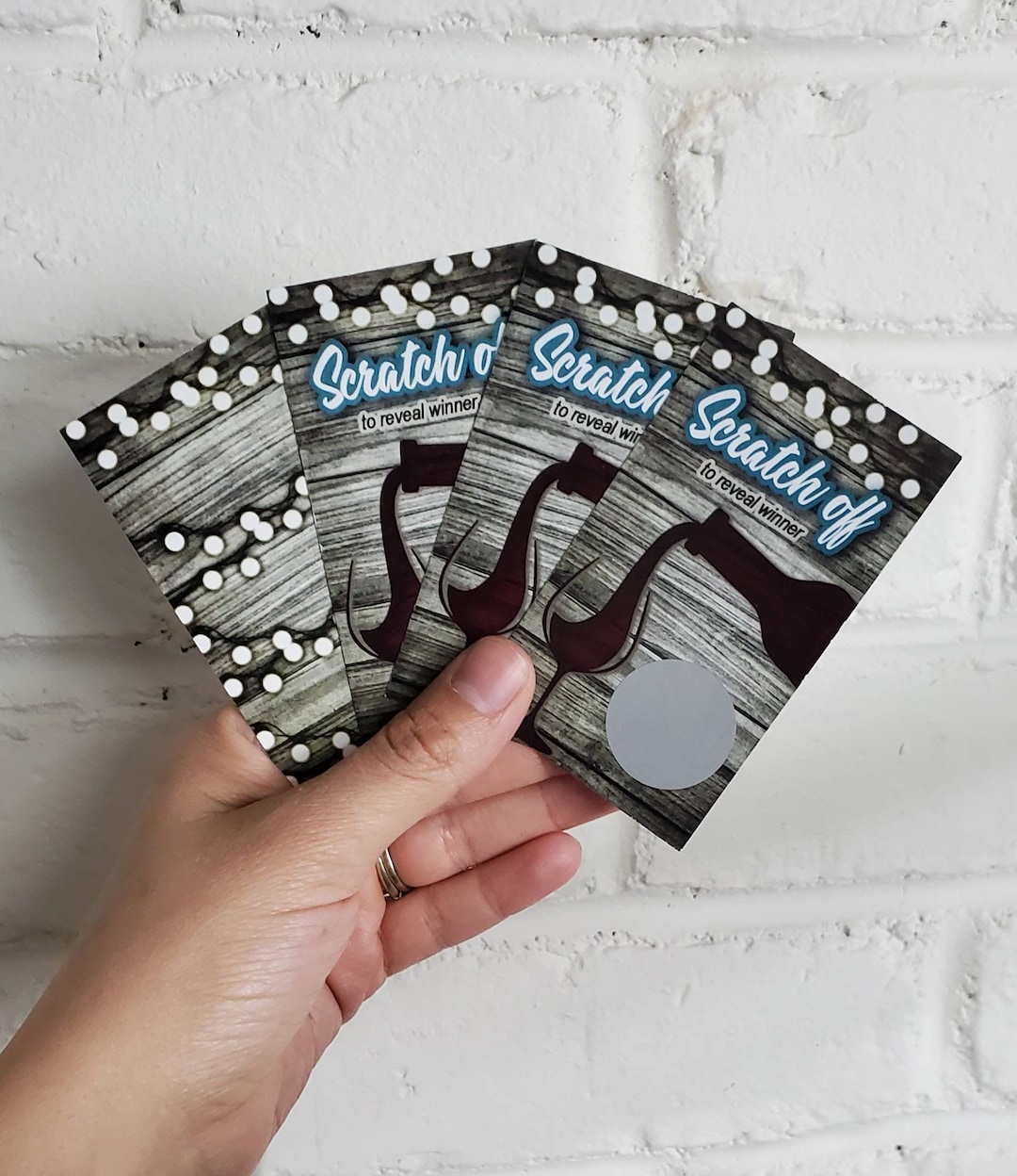Wine Rustic Party Scratch off Party Favor | Bridal Shower | Baby Shower ...