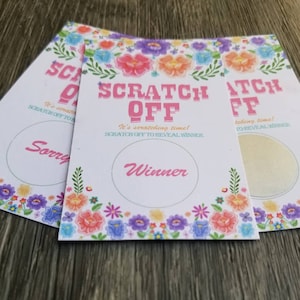 Fiesta Theme Scratch off Baby Shower Bridal Shower Game - Etsy