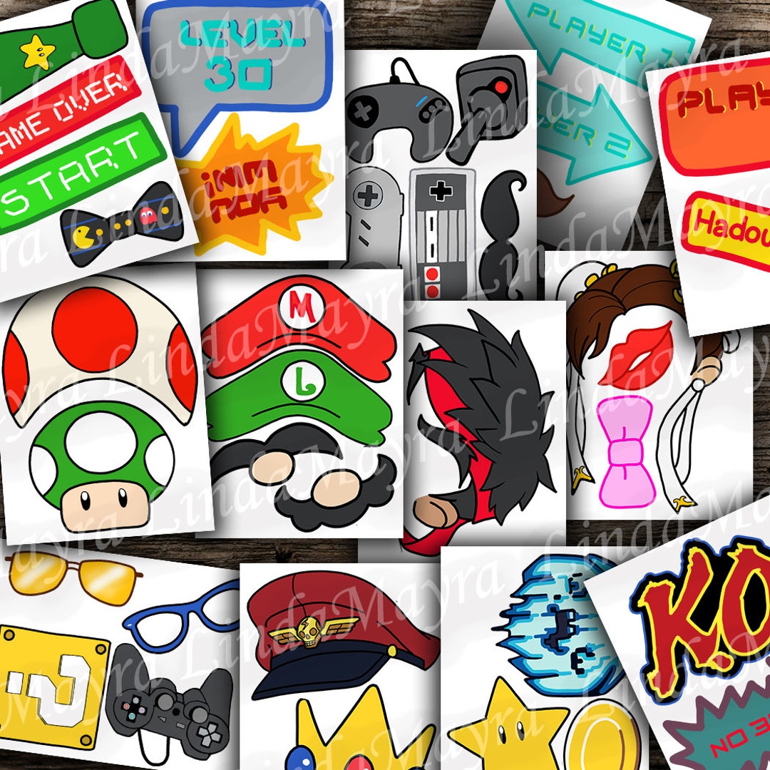 Digital Props Retro Video Game Theme Retro - No Physical Item - Etsy