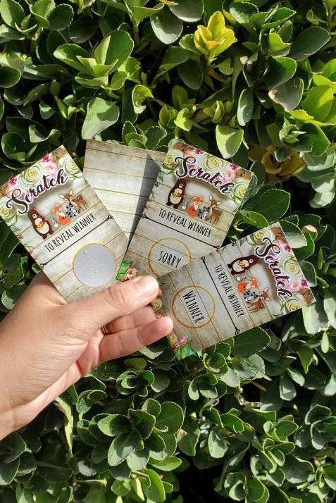 Woodland Party Scratch off Party Favor | Bridal Shower | Baby Shower ...