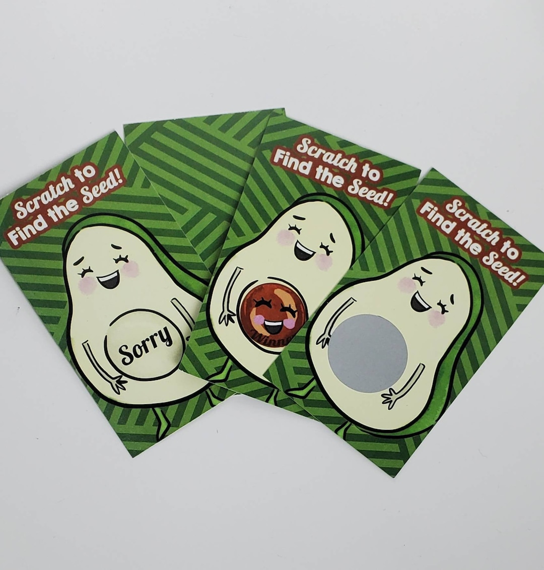 Avocado Scratch off Party Favor | Fiesta | Baby Shower | Holy Guacamole ...