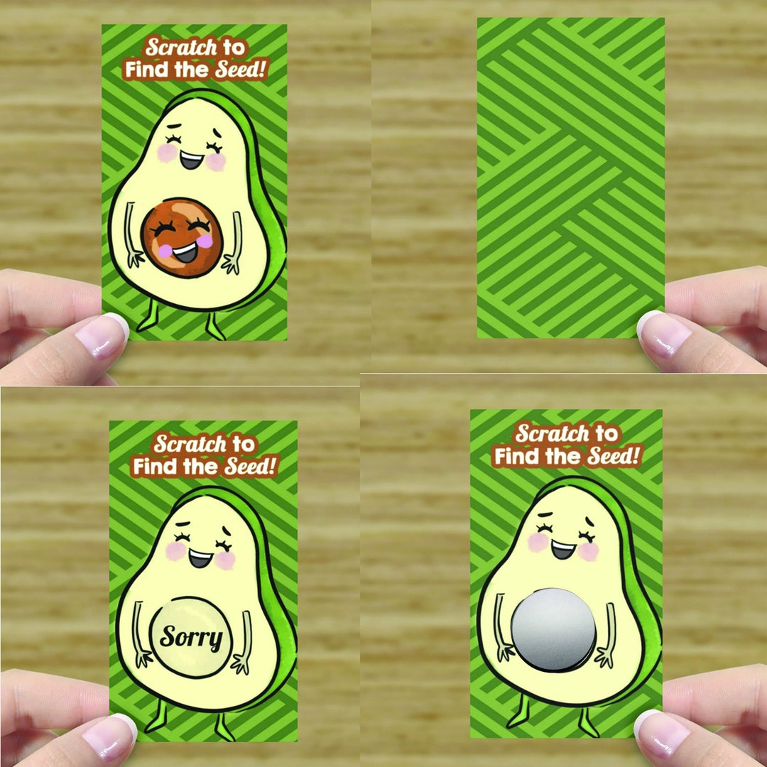 Avocado Scratch off Party Favor Fiesta Baby Shower Holy - Etsy