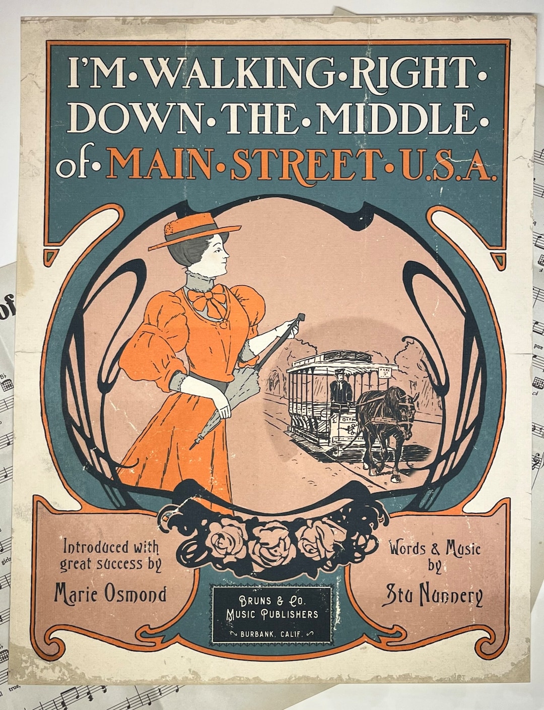 Main Street USA "sheet Music" Cover (art Print - 11" X 14") - Etsy