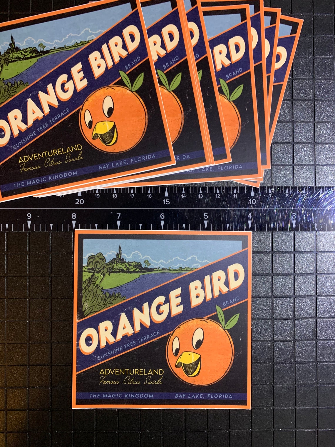 Orange Bird Citrus Label vinyl Sticker - Etsy