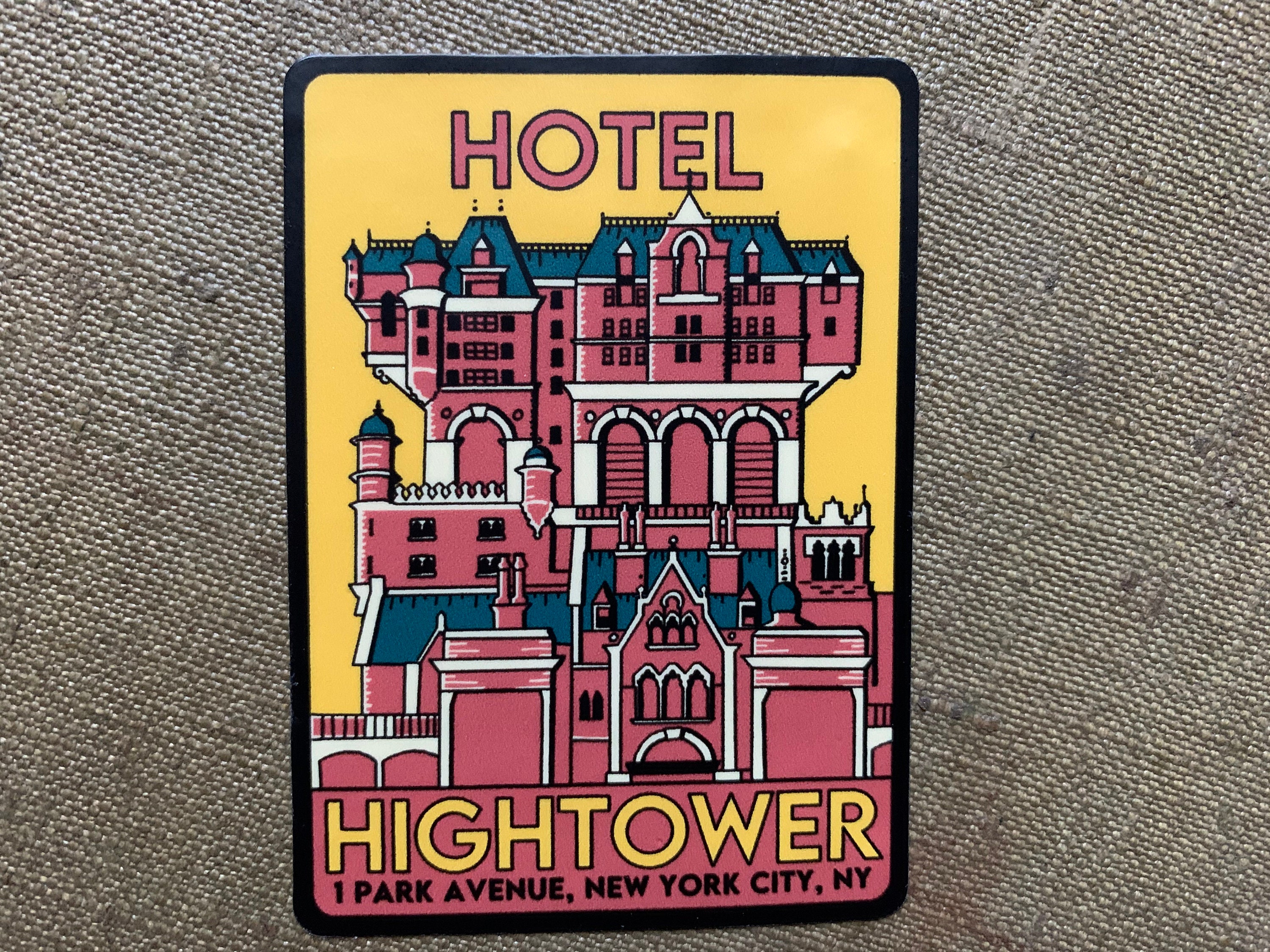 Hotel Hightower Travel Vinyl Sticker 3 | Etsy