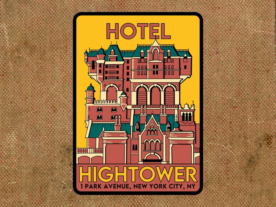 Hotel Hightower Travel Vinyl Sticker 3 - Etsy