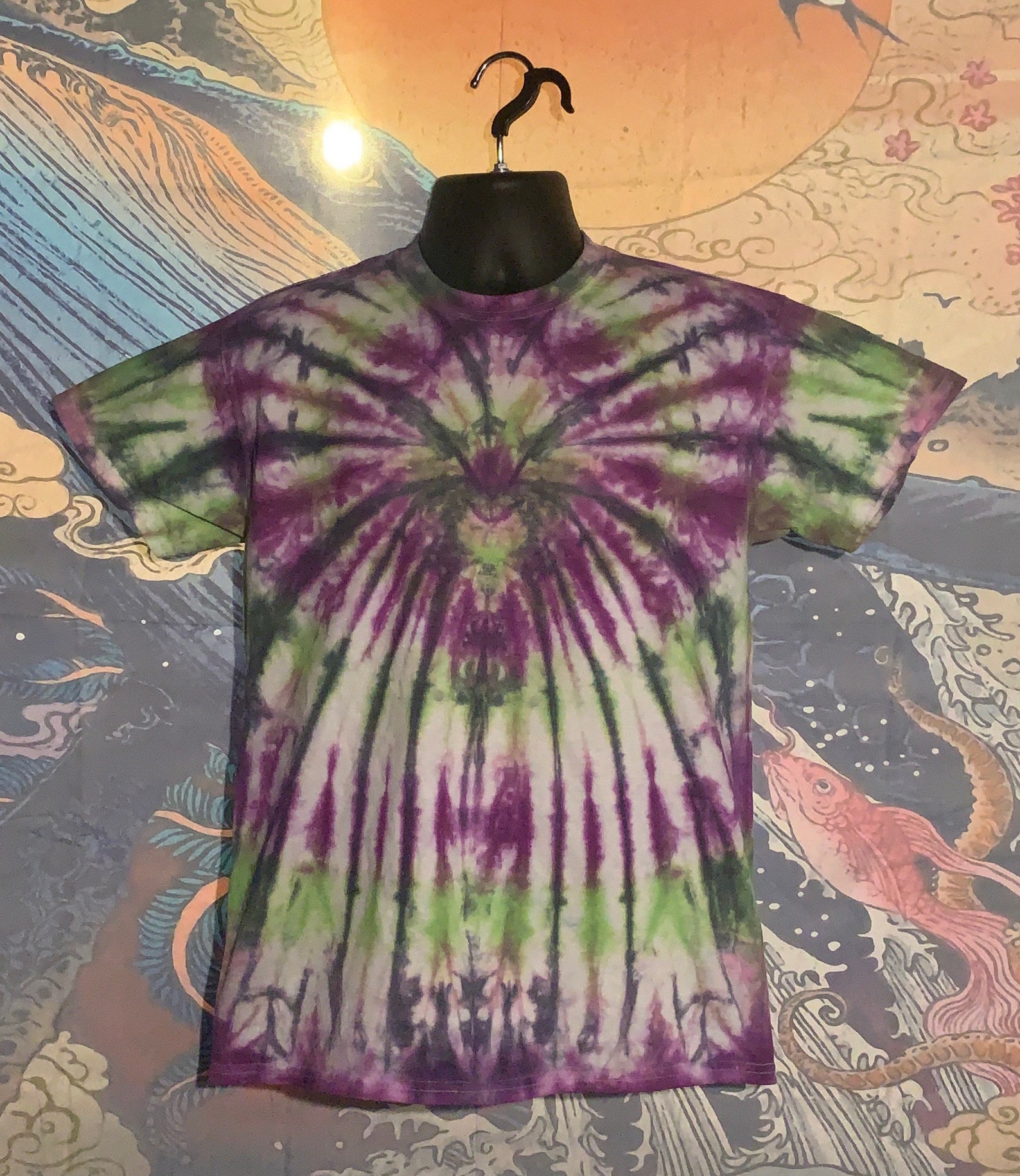 Medium Spider Tie Dye T Shirt Etsy