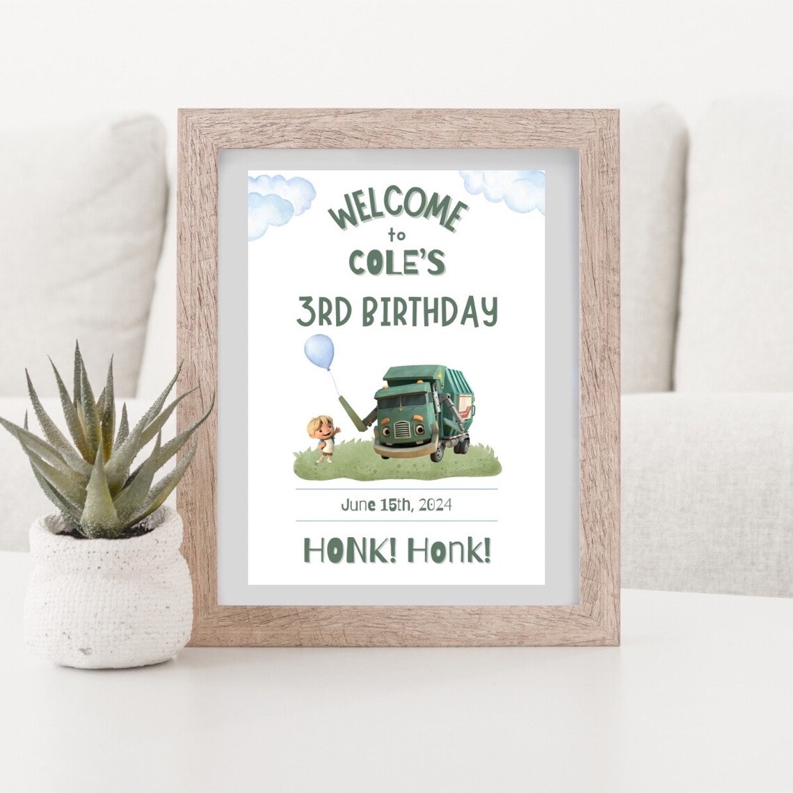 Trash Truck Netflix Birthday Sign, Kids Party Welcome Sign, Trash Bash ...