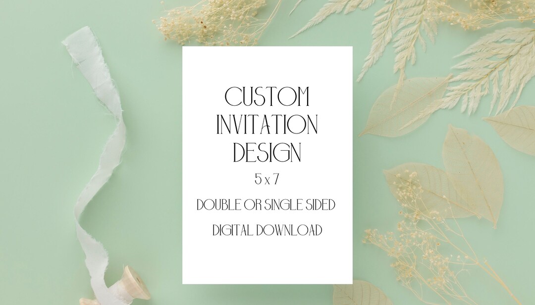 Custom Invitation Design, Custom Birthday Invite, Digital Download ...