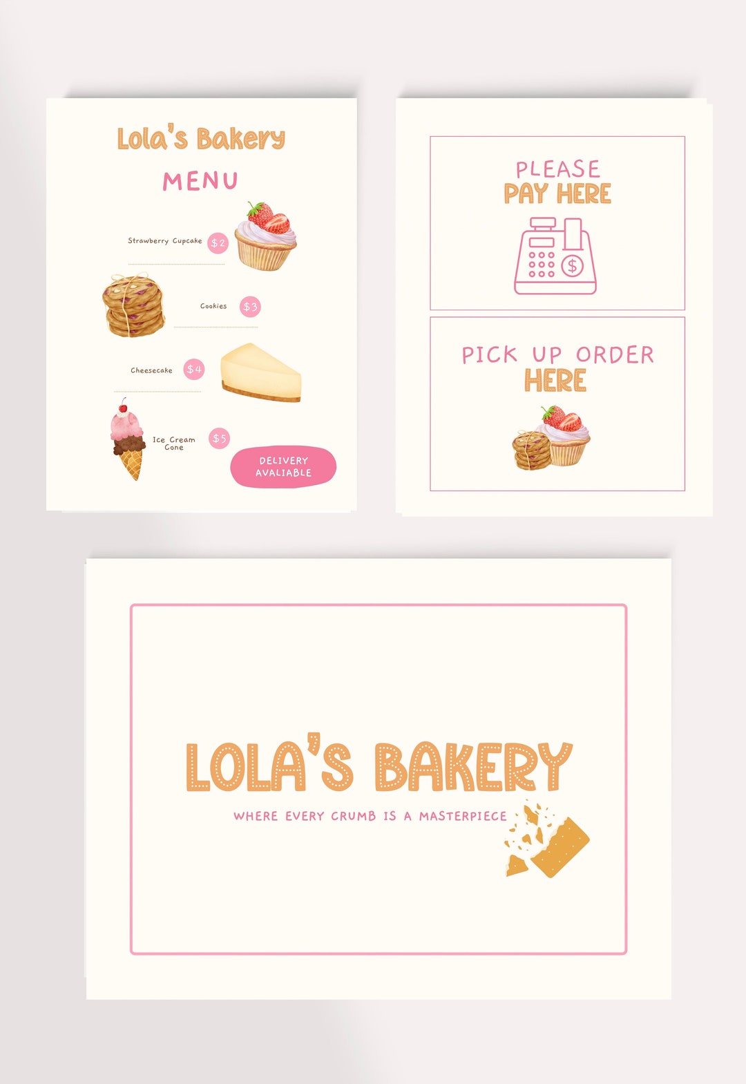 Kids Dramatic Montessori Play Bakery, Bakery Play Printables, DIY Play ...