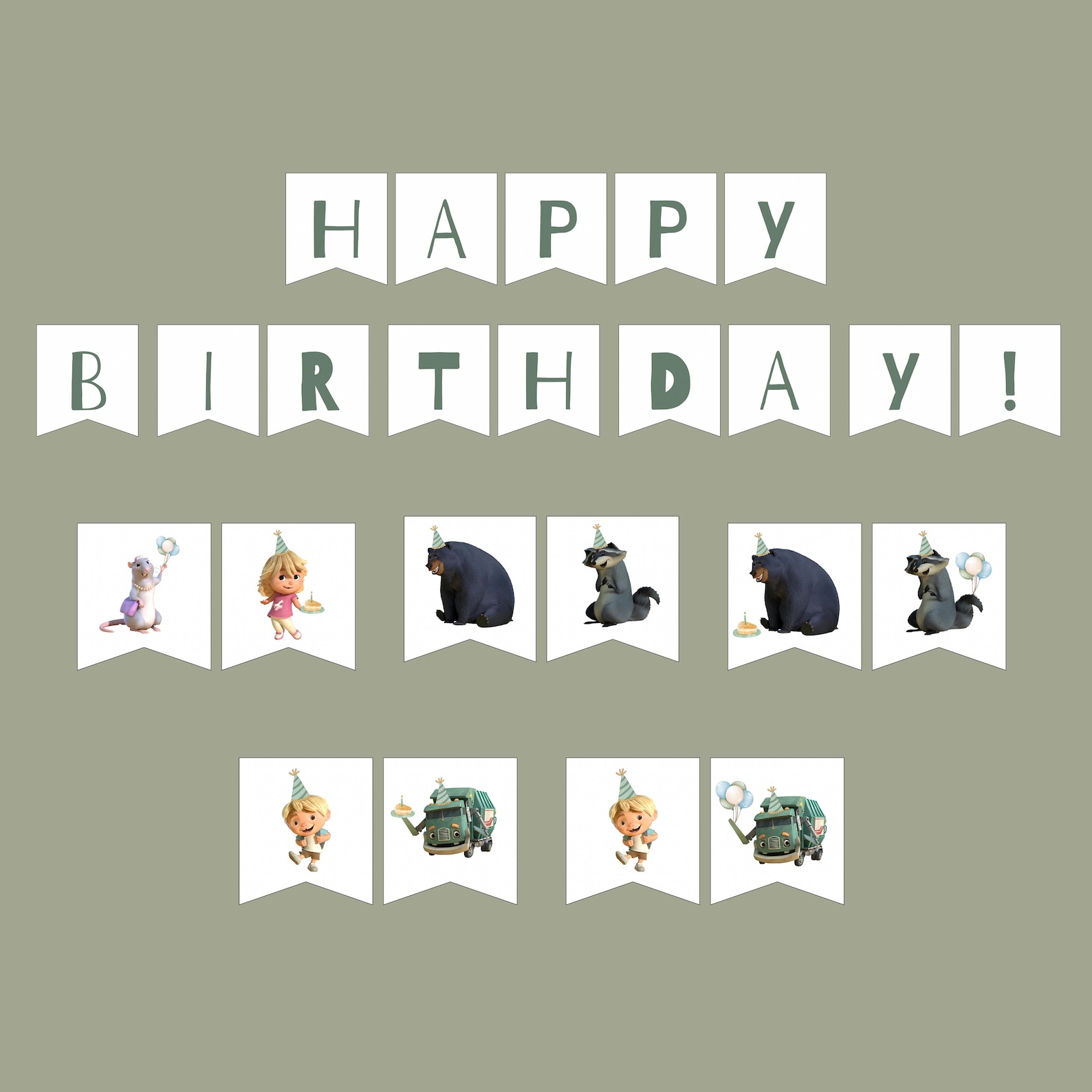 Trash Truck Netflix Birthday Bundle, Kids Garbage Truck Party Decor ...