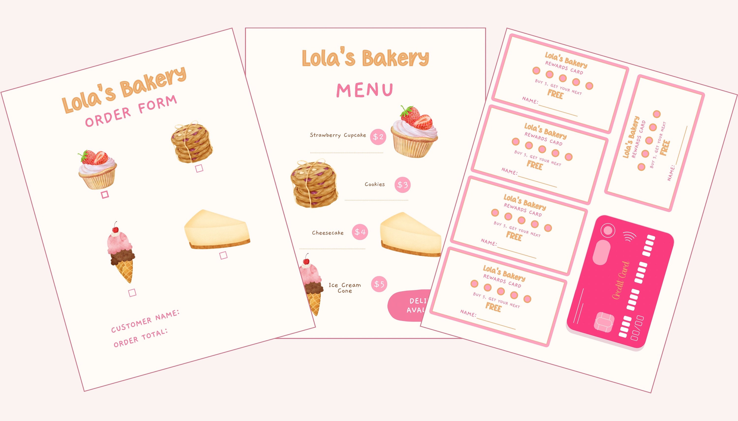 Kids Dramatic Montessori Play Bakery, Bakery Play Printables, DIY Play ...