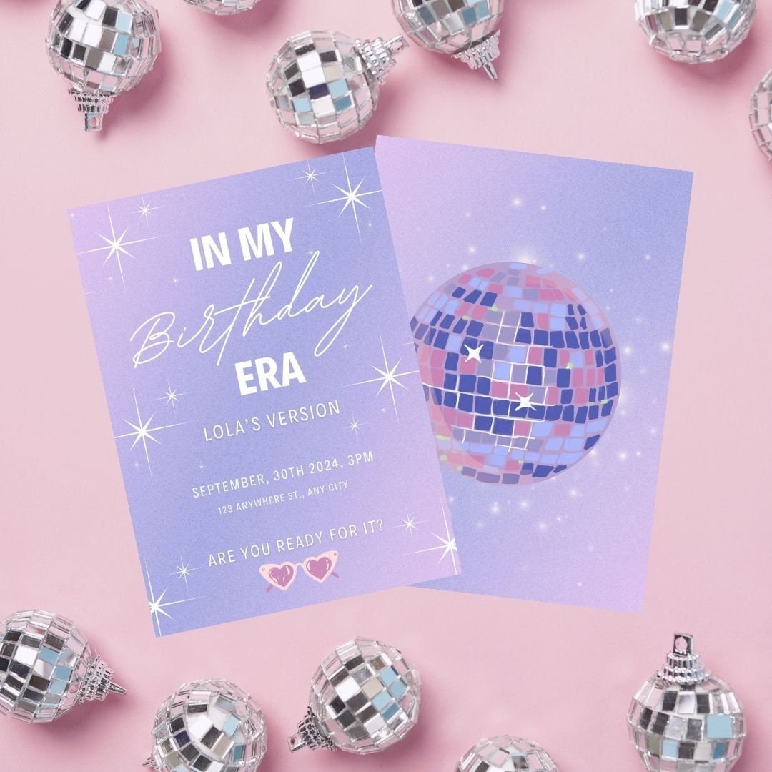 Editable Eras Birthday Invite | Swiftie Birthday Invite | Teen Birthday ...