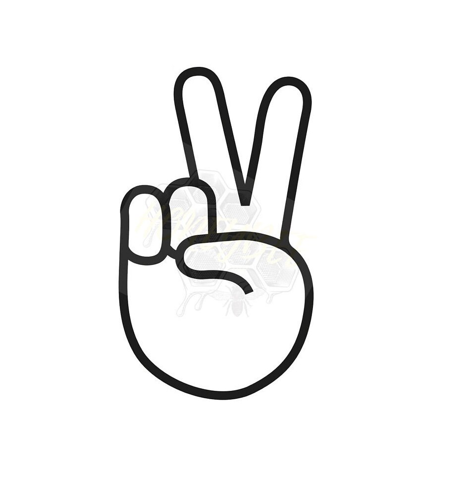 Peace Hand Stencil