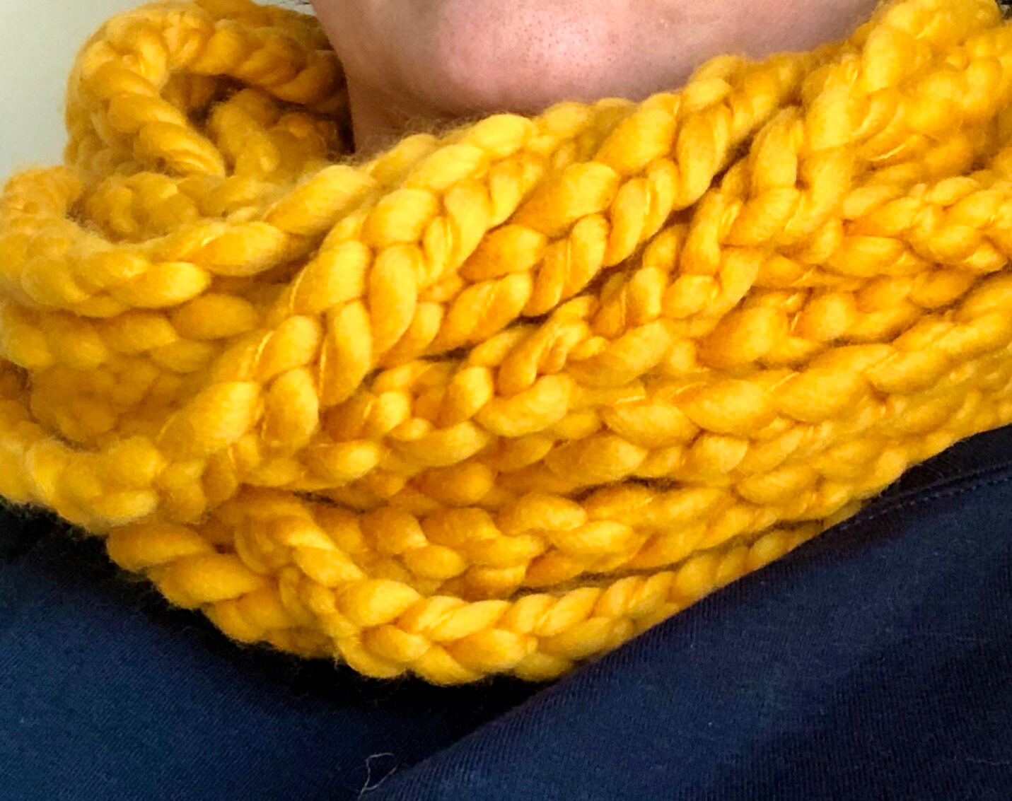 Mustard Chain Necklace, Modern Scarf, Snood - Etsy