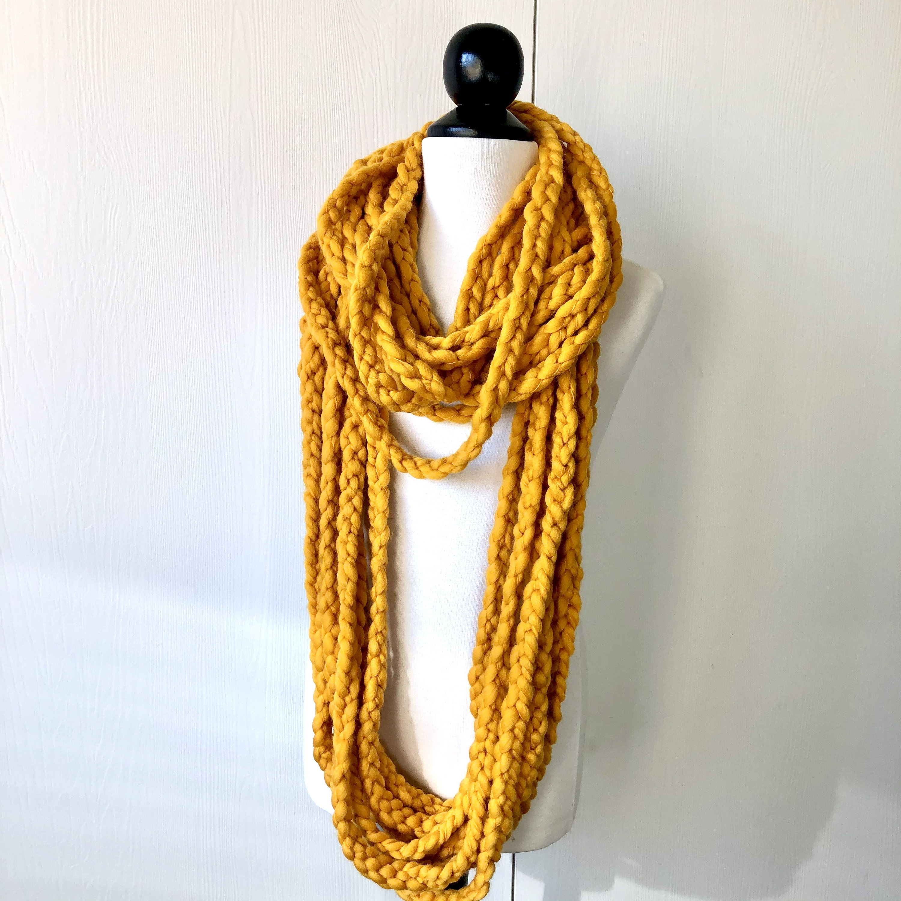 Mustard Chain Necklace, Modern Scarf, Snood - Etsy