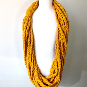 Mustard Chain Necklace, Modern Scarf, Snood - Etsy