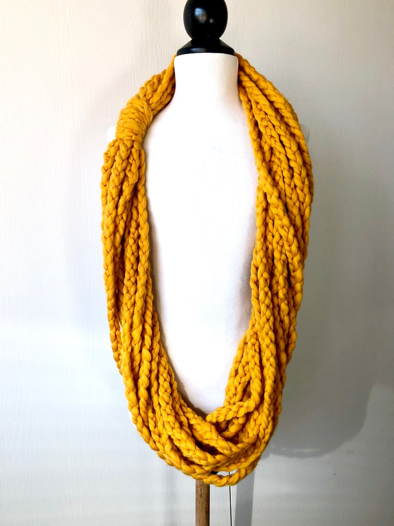 Mustard Chain Necklace, Modern Scarf, Snood - Etsy