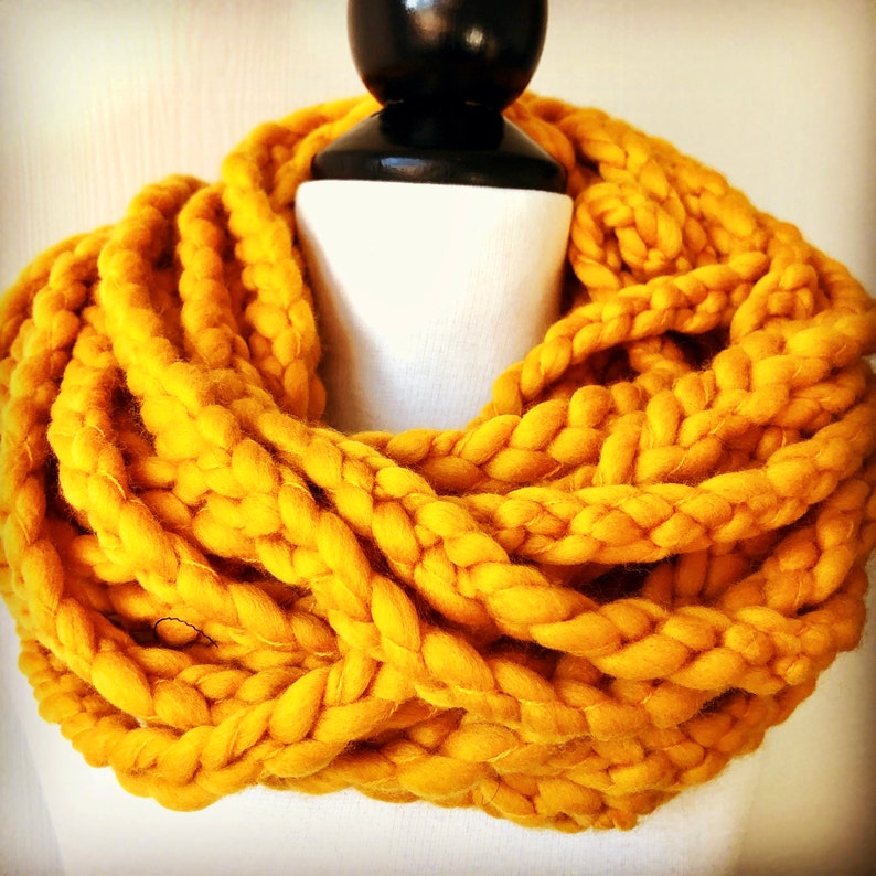 Mustard Chain Necklace, Modern Scarf, Snood - Etsy