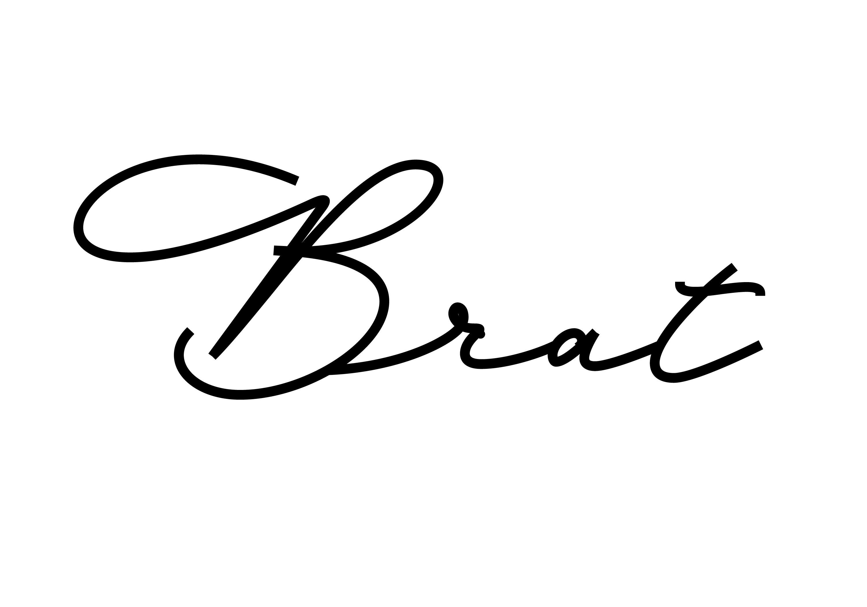 Brat Temporary Tattoo 2 Pack | Etsy