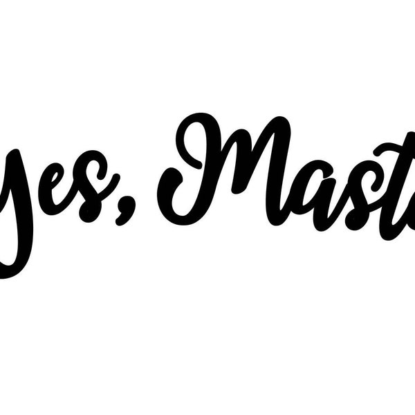 Yes Master - Etsy