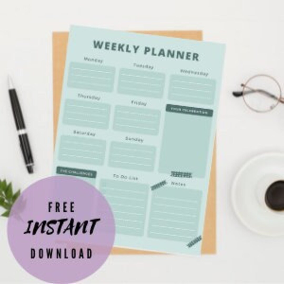 Weekly Planner Printable - Etsy Canada