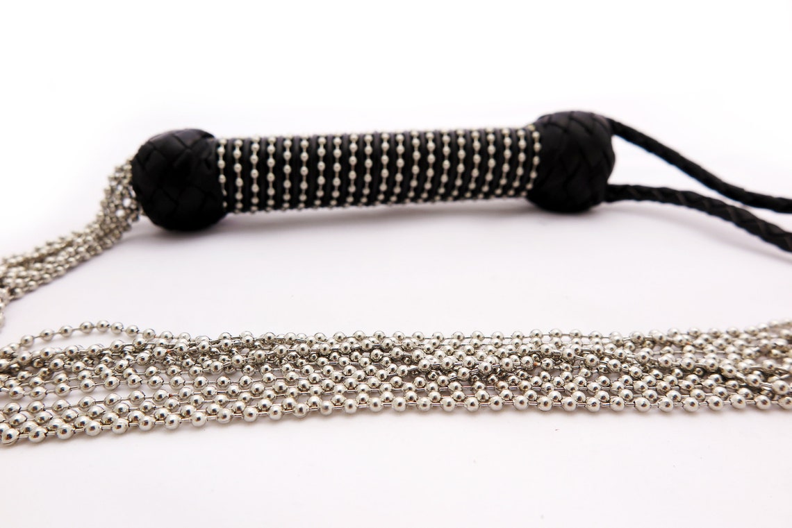 Chain Flogger With Leather Handle Metal Flogger for Master | Etsy