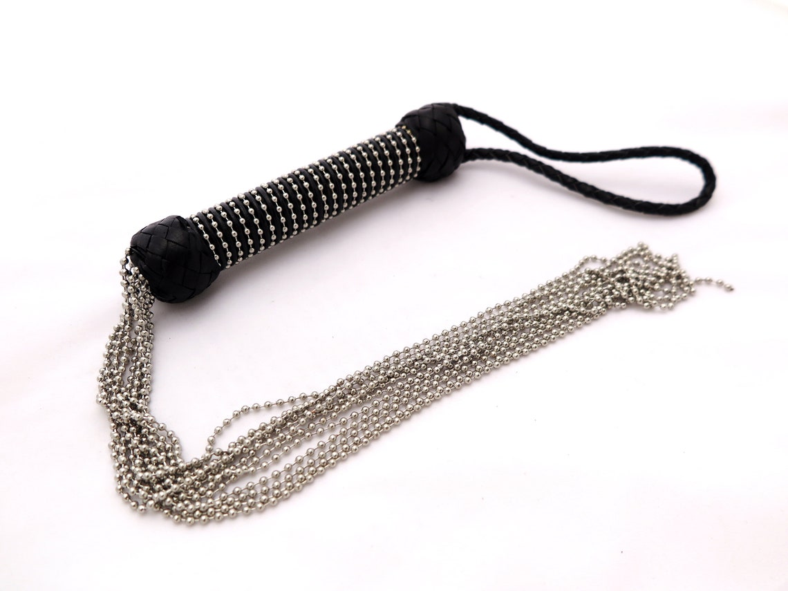 Chain Flogger With Leather Handle Metal Flogger for Master | Etsy