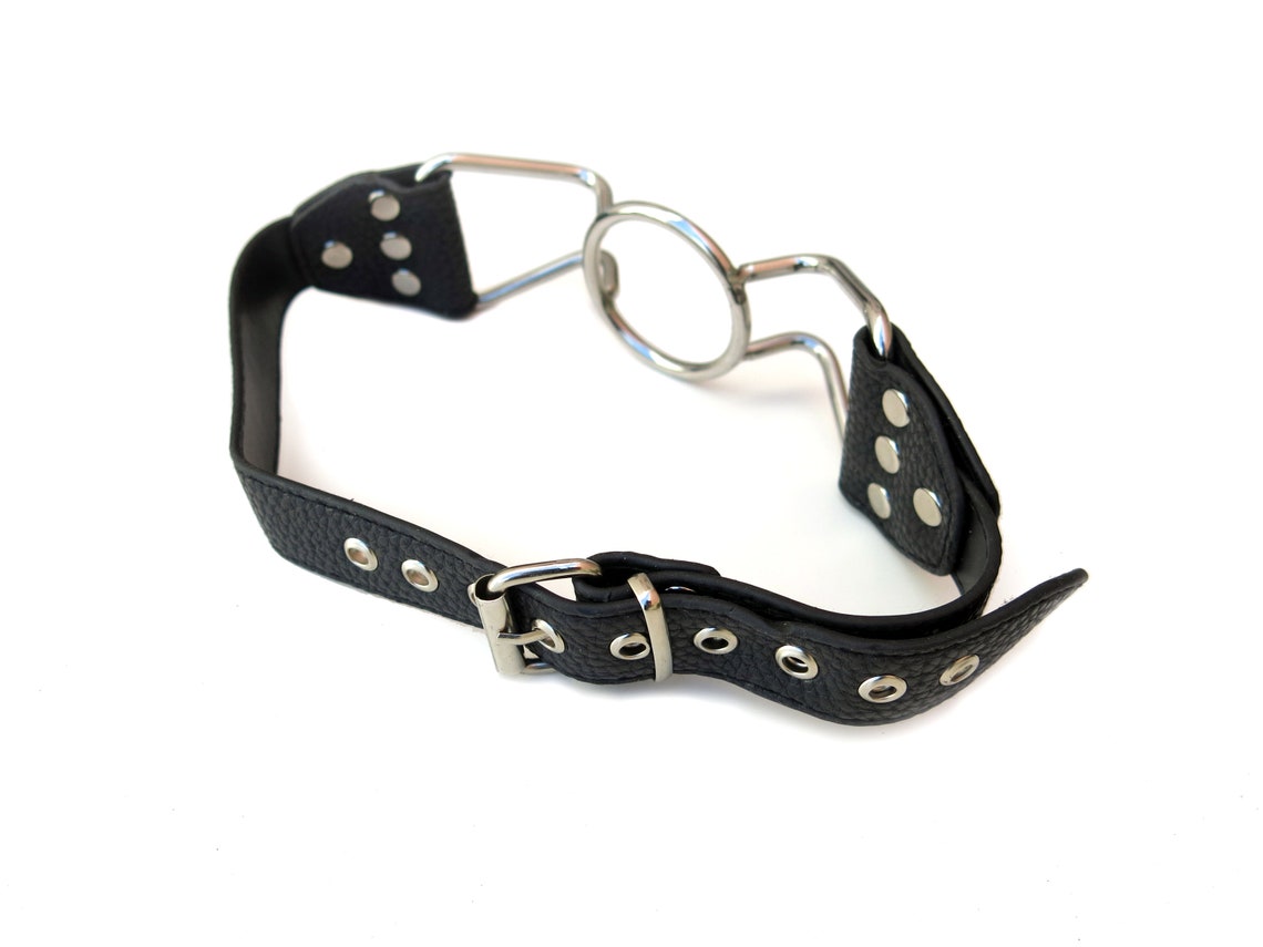 Leather Spider Gag Open Mouth Gag Gag Harness Leather Etsy