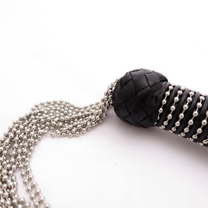 Chain Flogger With Leather Handle, Metal Flogger for Sensation Play ...