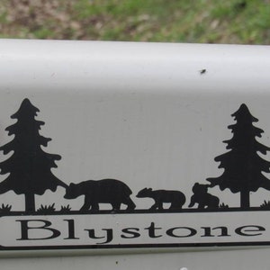Mama Bear and Cubs Vinyl Mailbox Decal - Etsy