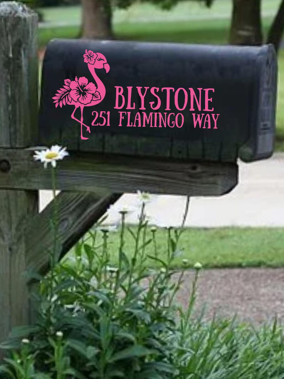 Flamingo Mailbox Decal - Etsy