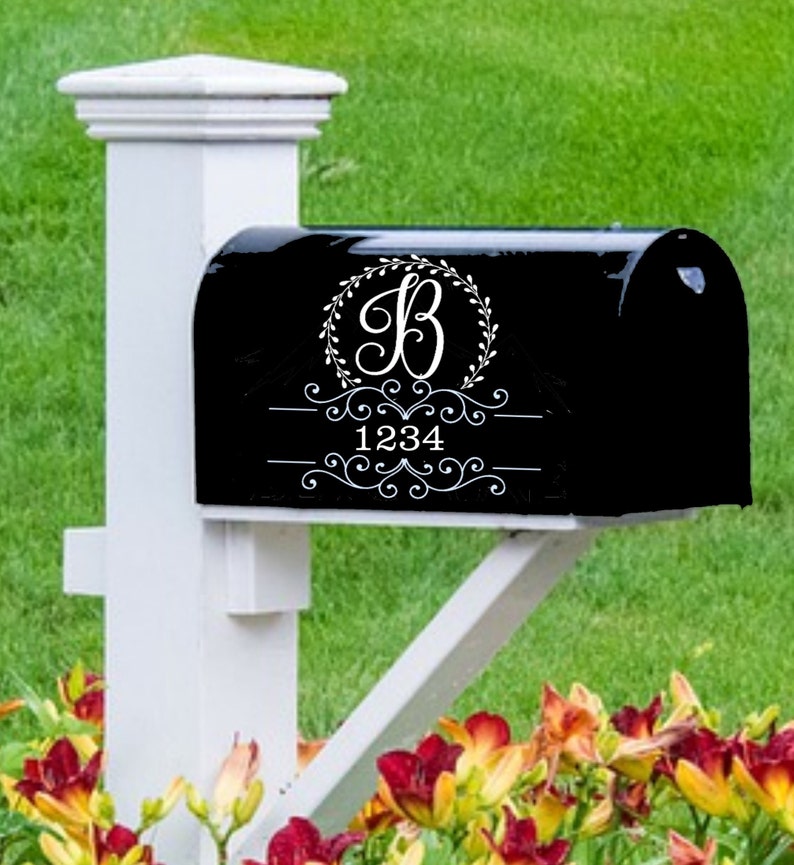 Monogrammailbox Decal - Etsy