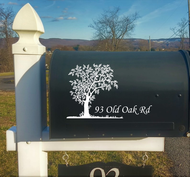 Oak Tree Vinyl Mailbox Decal - Etsy