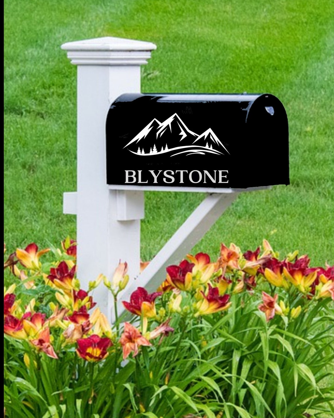 Mountain Scene Mailbox Decal - Etsy