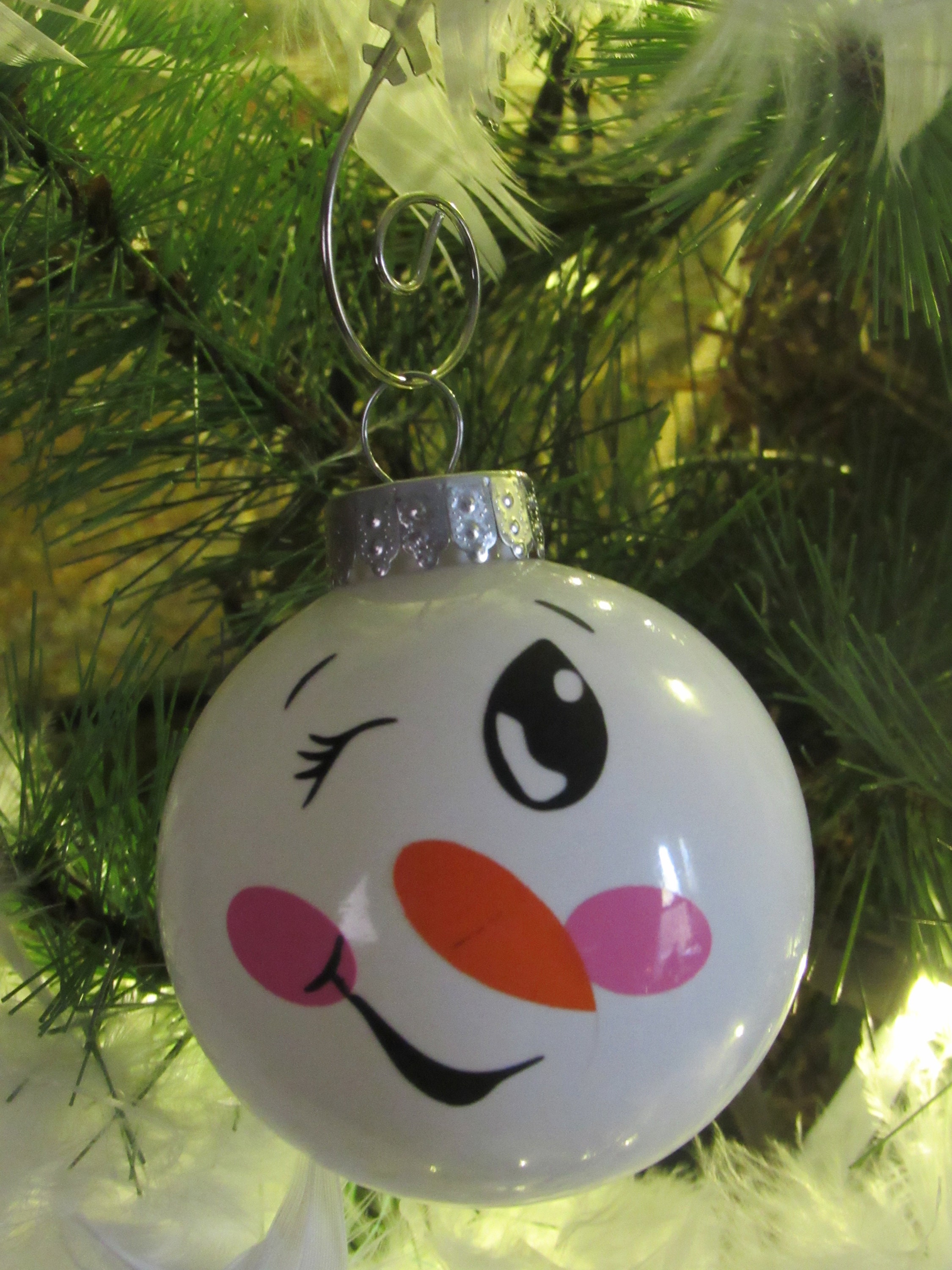 Set of 6 Smiley Snomwan Ornaments - Etsy