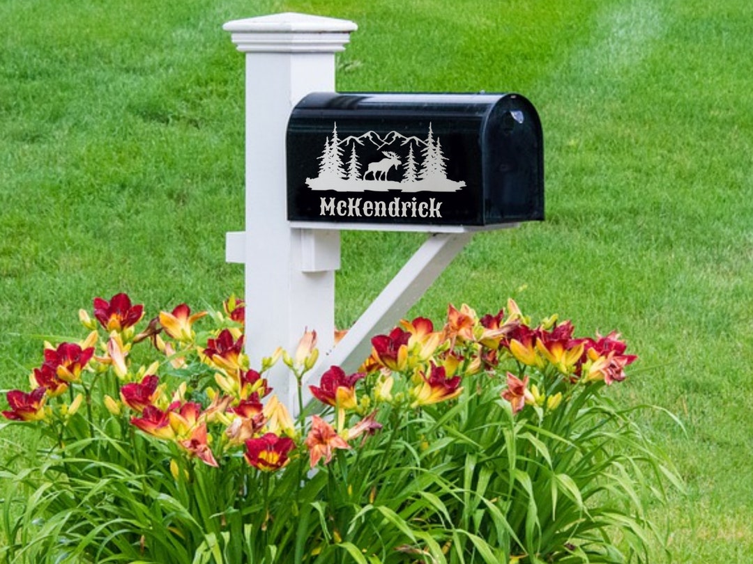 Personalized Moose Mailbox Decal - Etsy
