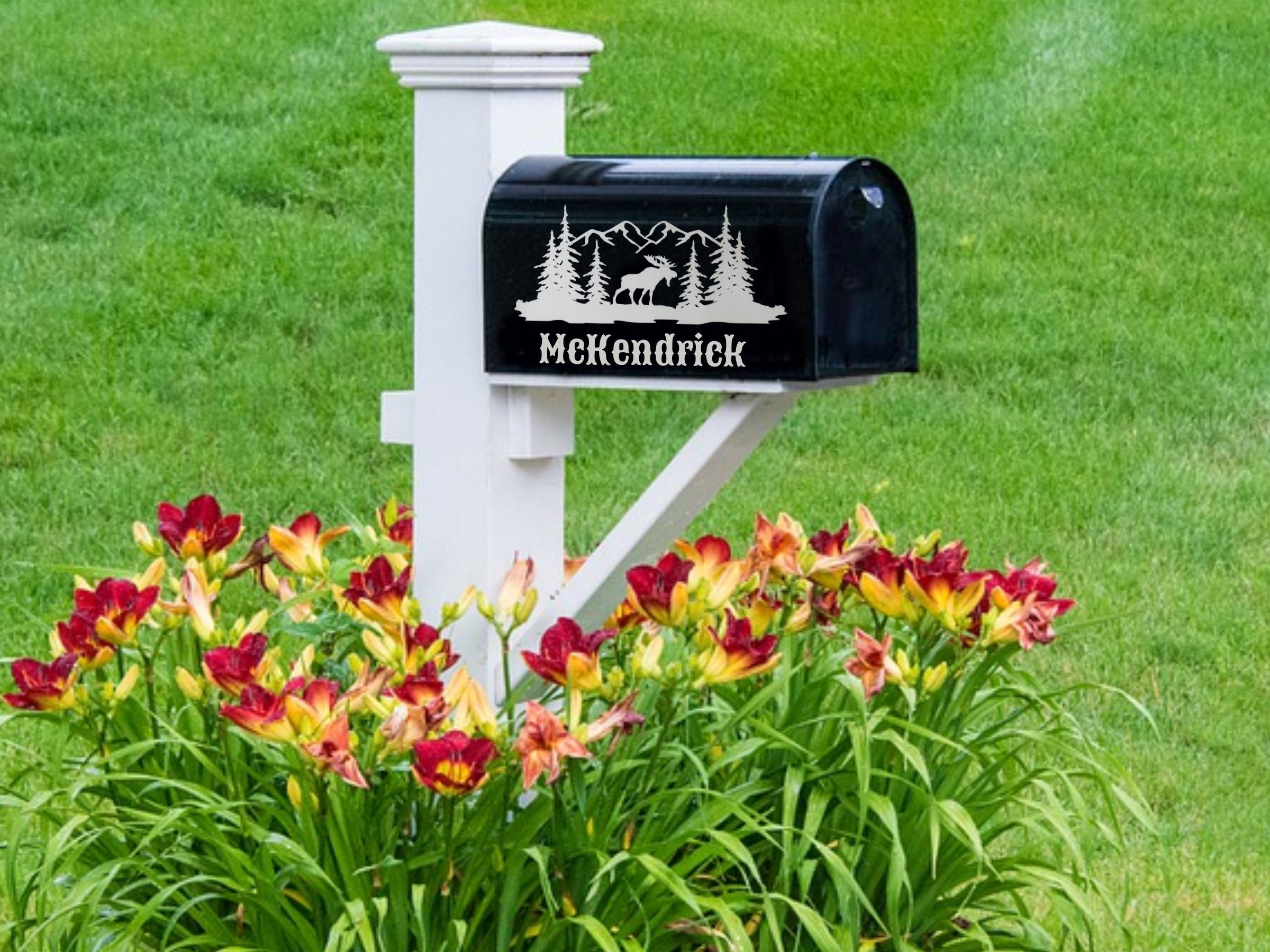 Personalized Moose Mailbox Decal - Etsy