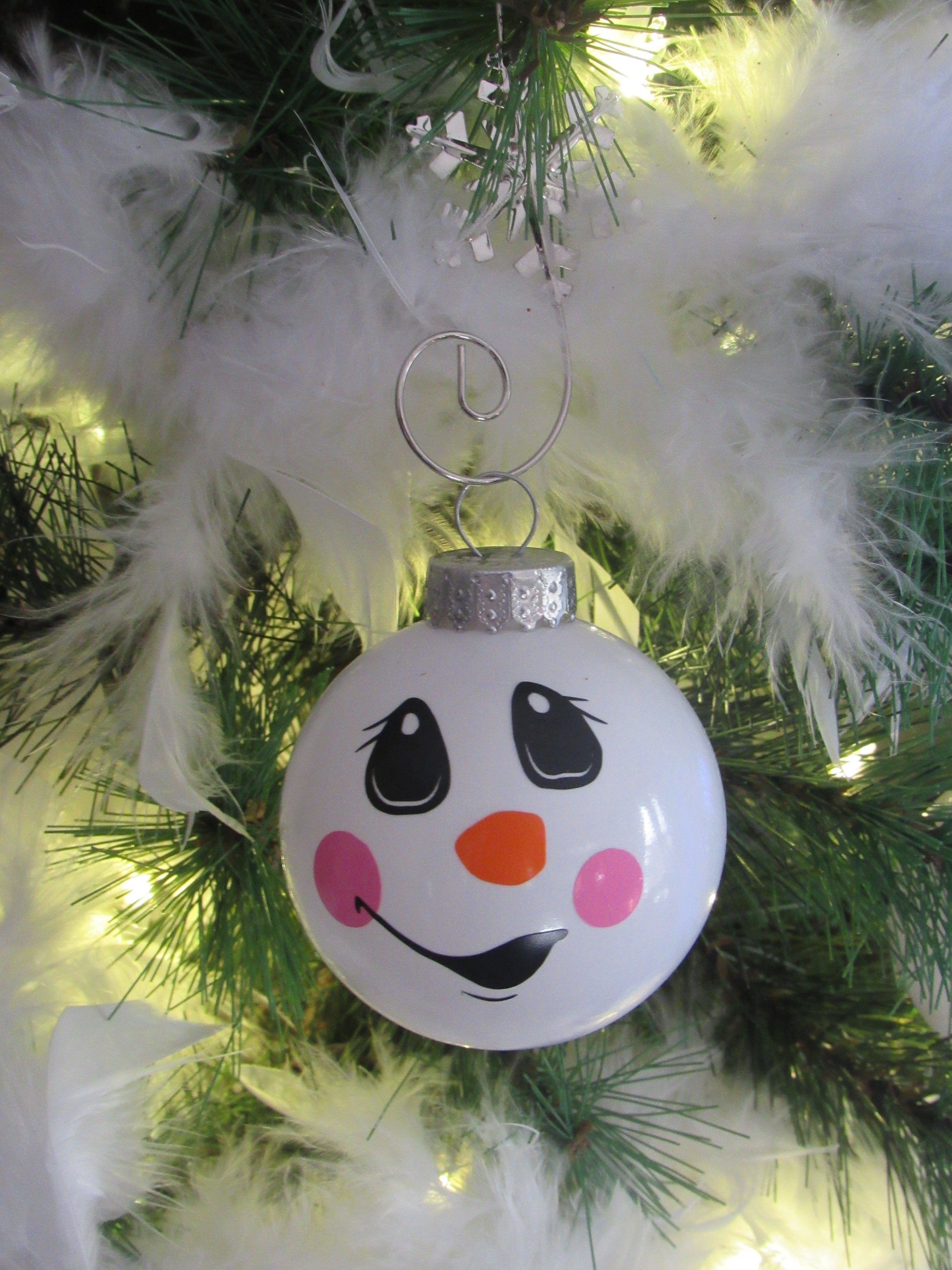 Set of 6 Smiley Snomwan Ornaments - Etsy