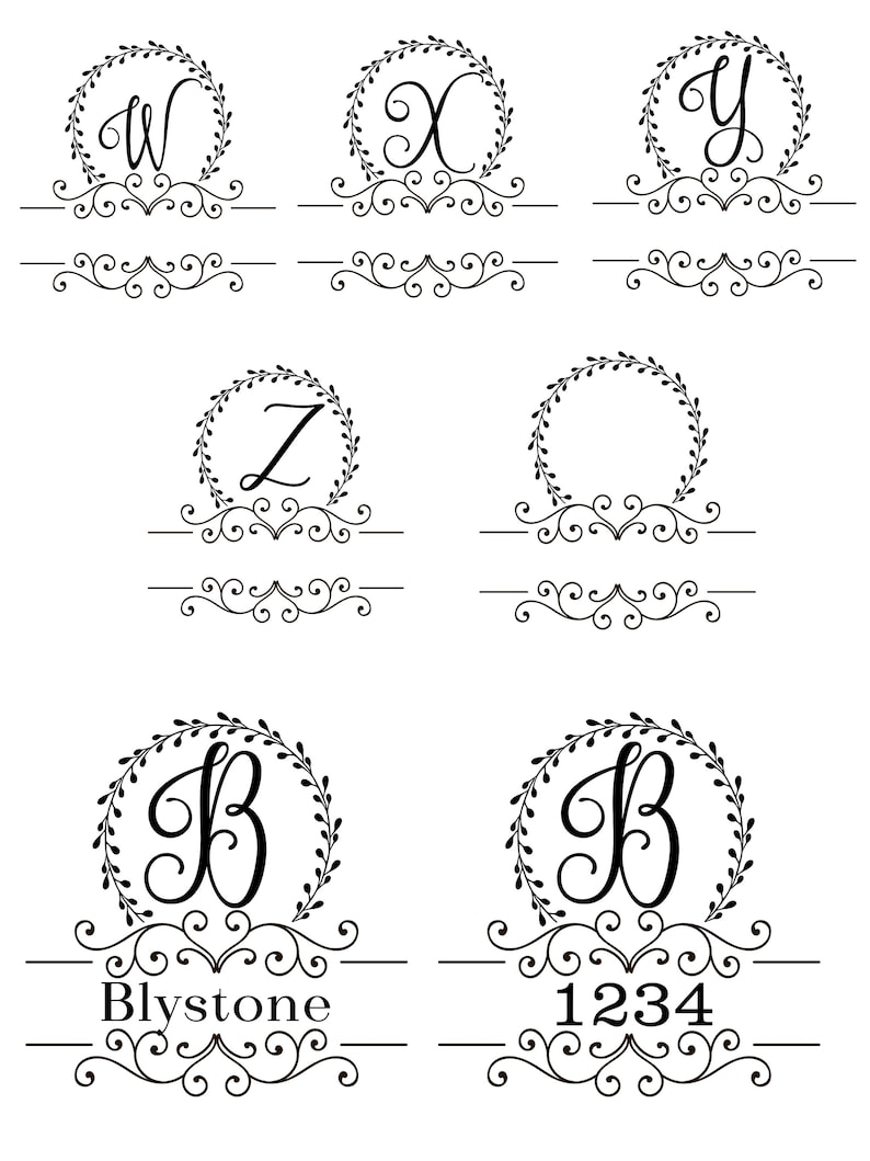 Monogrammailbox Decal - Etsy