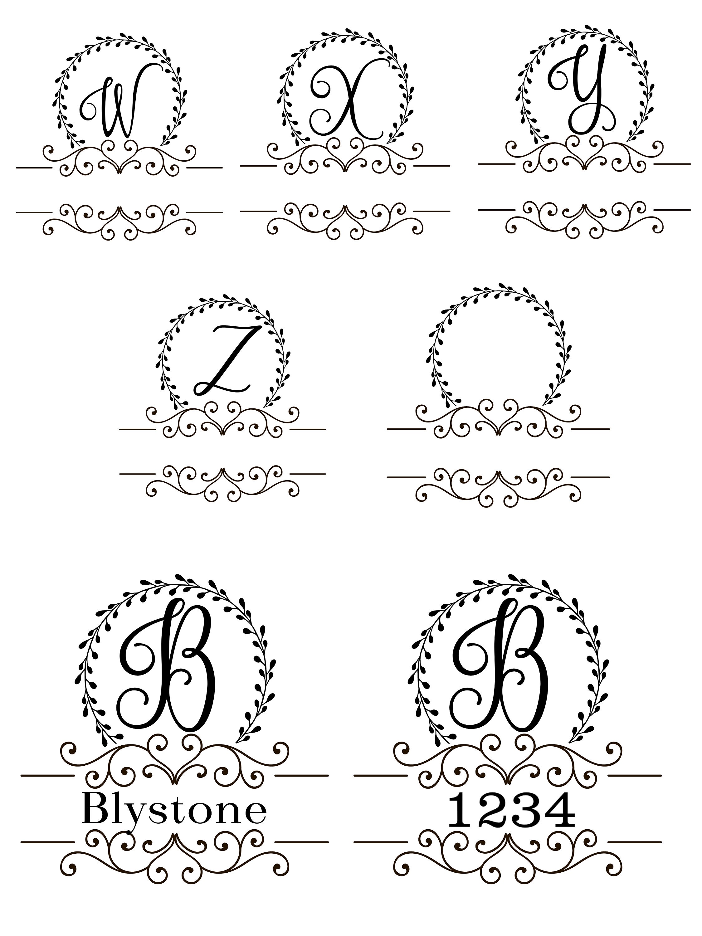 Monogrammailbox Decal - Etsy