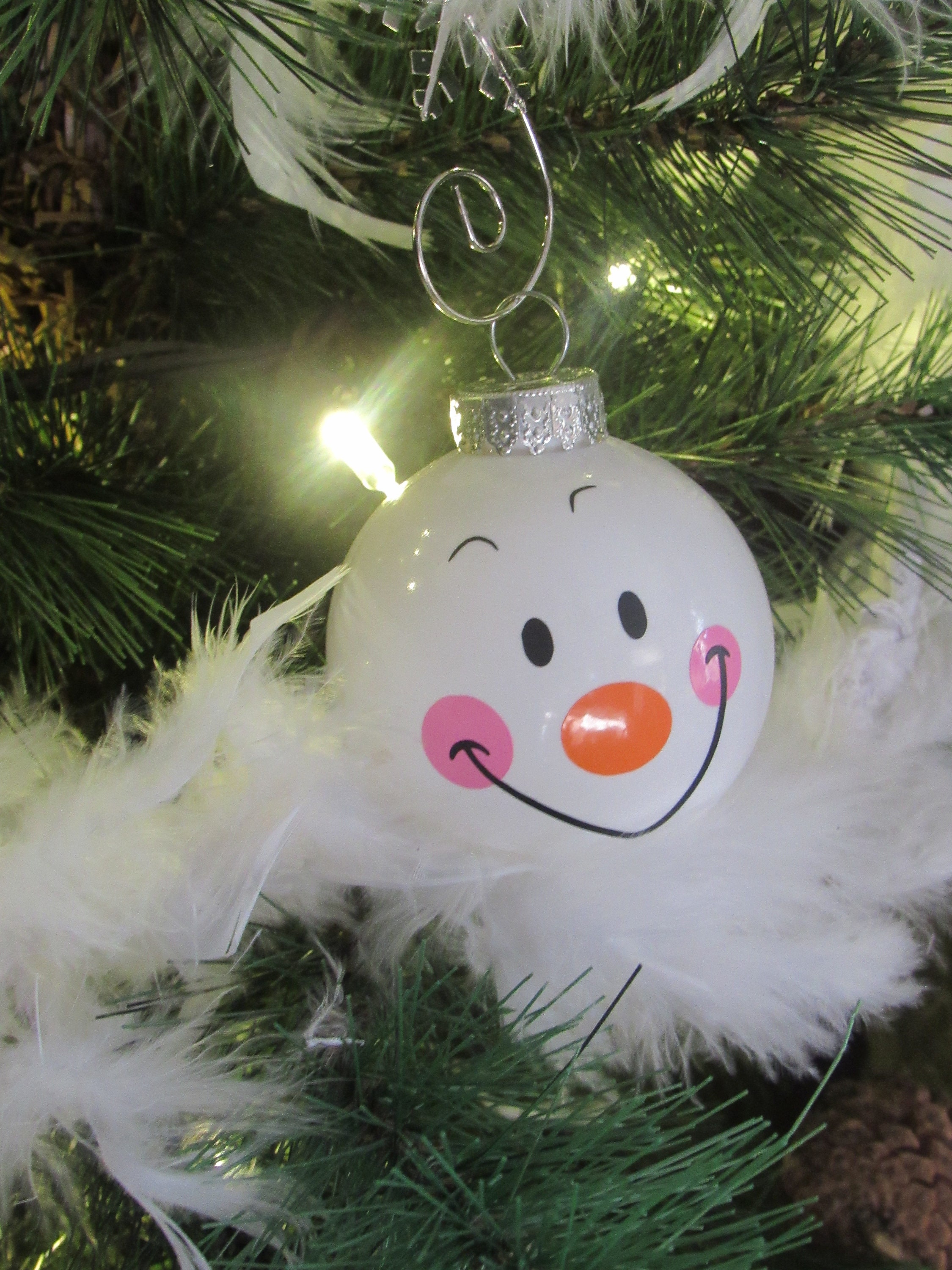 Set of 6 Smiley Snomwan Ornaments - Etsy