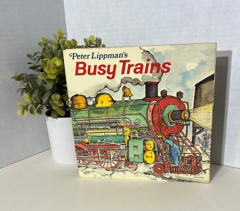 Vintage Peter Lipman’s Children’s Book Busy Trains - Etsy