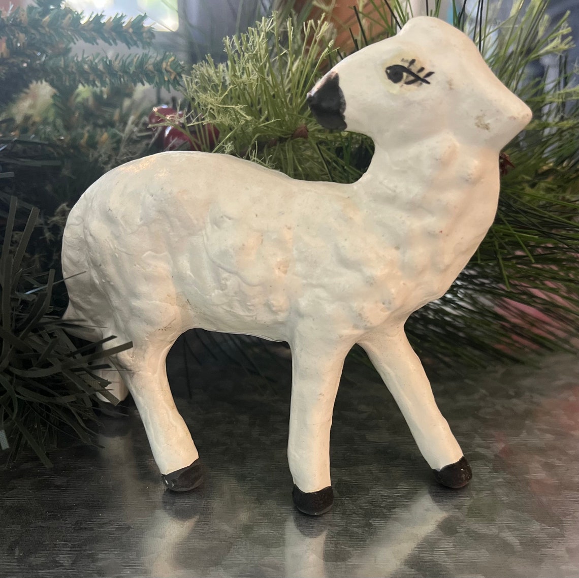 Ceramic Lamb, Figurine, Animal Statue - Etsy