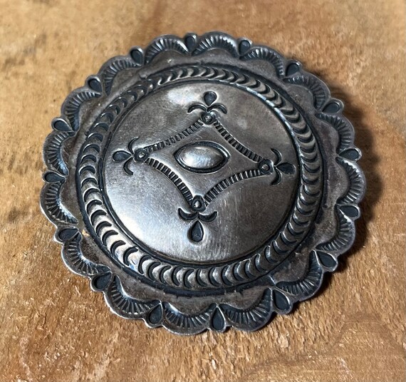 Vintage Sterling Silver Brooch - Gem