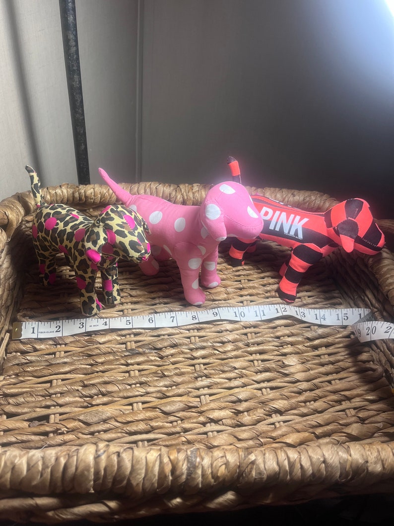 Set of Three Pink Victorias Secret Plush Stuffed Dogs. - Etsy