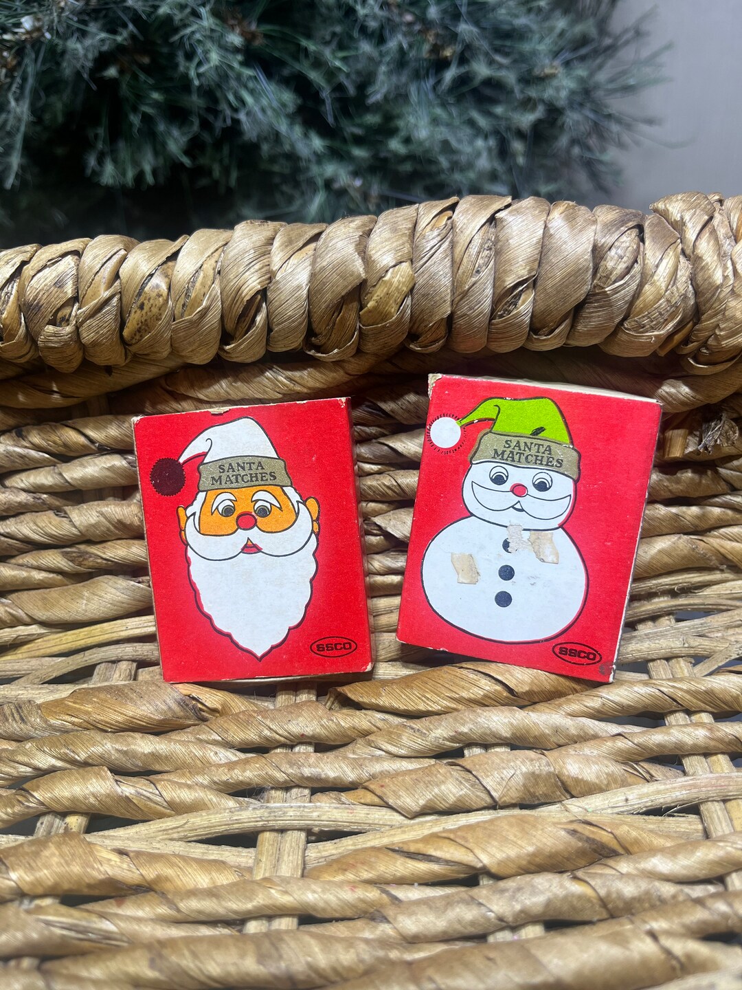 Vintage SSCO Santa Matches Matchbox 2pc - Etsy