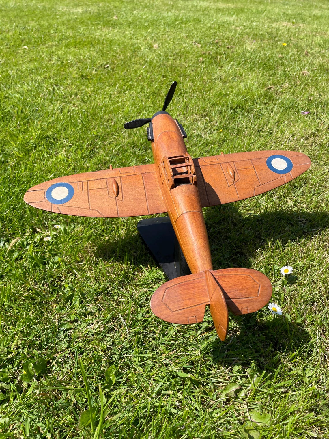 Vintage Spitfire Scratch Built Model Aeroplane on Stand, Mancave ...